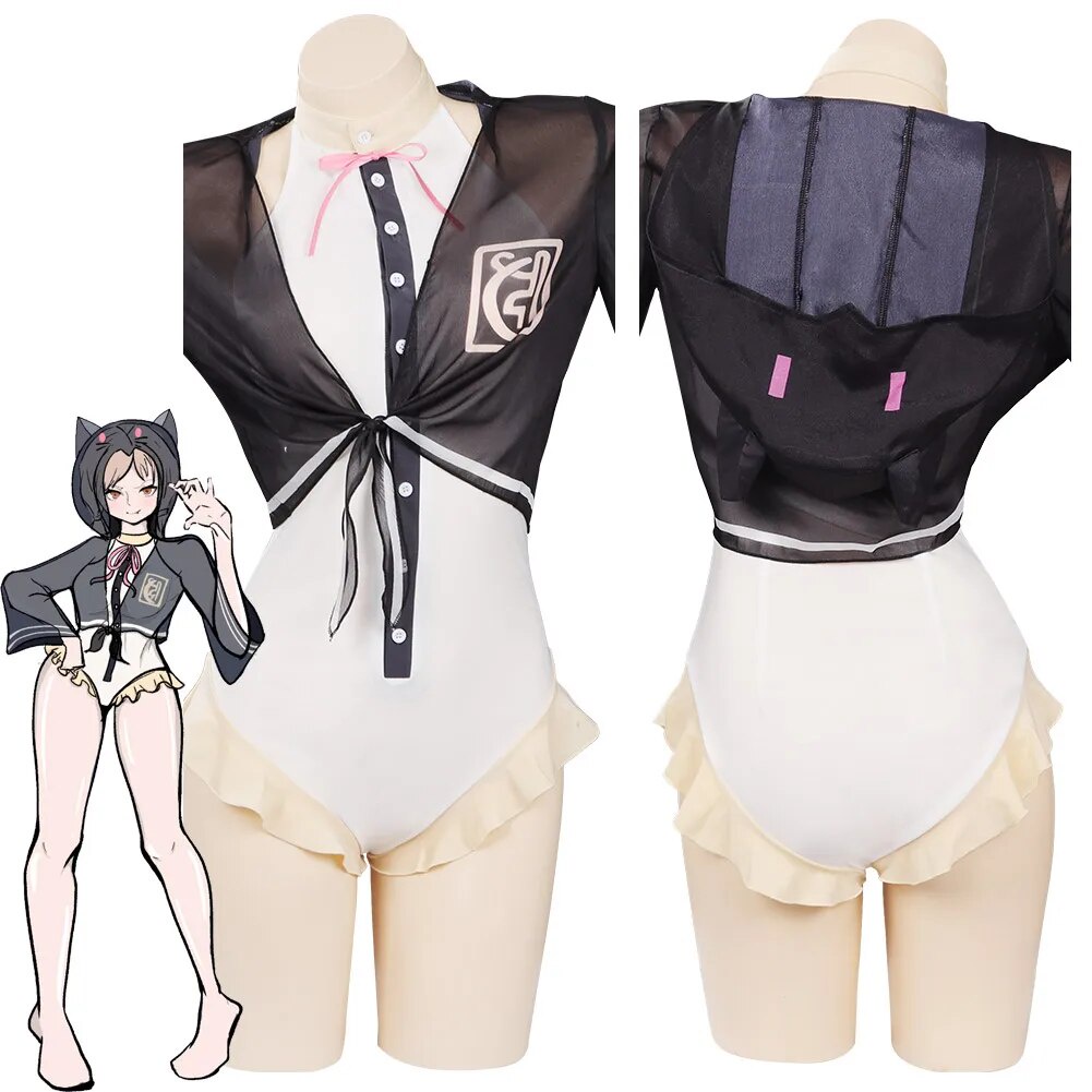 30l Danganronpa Nanami Chiaki Swimsuit Cosplay Costume Jumpsuit