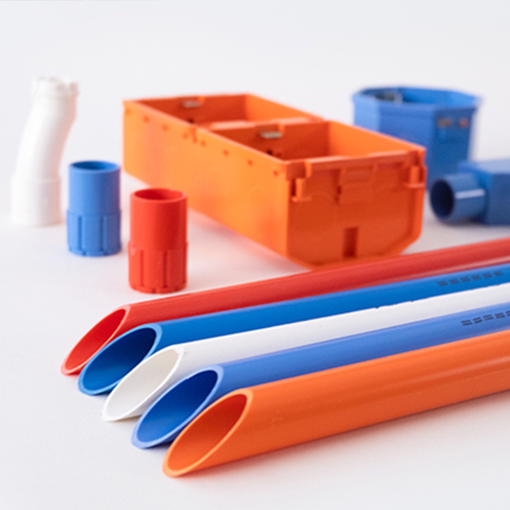 Pvc Orange Plastic Conduit Pipe Electrical Tube Flexible Upvc 100mm ...