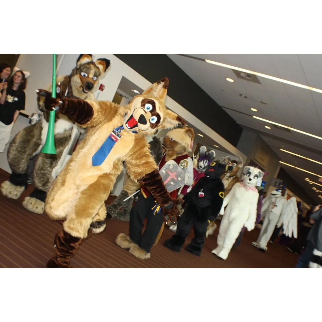 Long Fur Husky Dog Fox Mascot Costume Fursuit Halloween Suit Cosplay ...