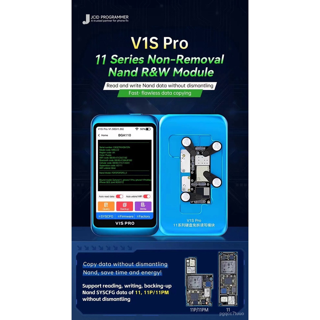 Newly launched JCID JC V1S PRO 11Series Non-Removal Nand R&W Module for ... Newly launched JCID JC V1S PRO 11Series Non-Removal Nand R&W Module for ...