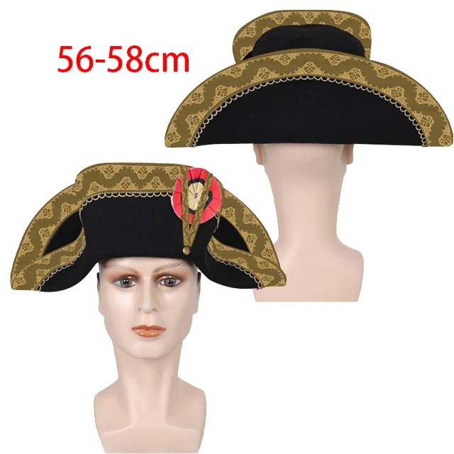 Napoleon Cosplay Admiral Bicorn Hat French Captains Cap Hats For Adult ...