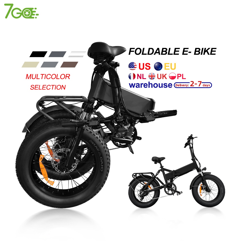 7Go 48v 750w Ebike 20 inch portable E-Bike 7 Speeds City Road Adults ...