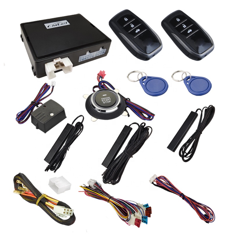 Full functions PKE Keyless Entry System Push Button Engine Start Stop ...