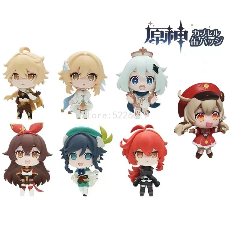 50l 7pcs/set Genshin Impact Anime Figure Paimon Klee Action Figure ...