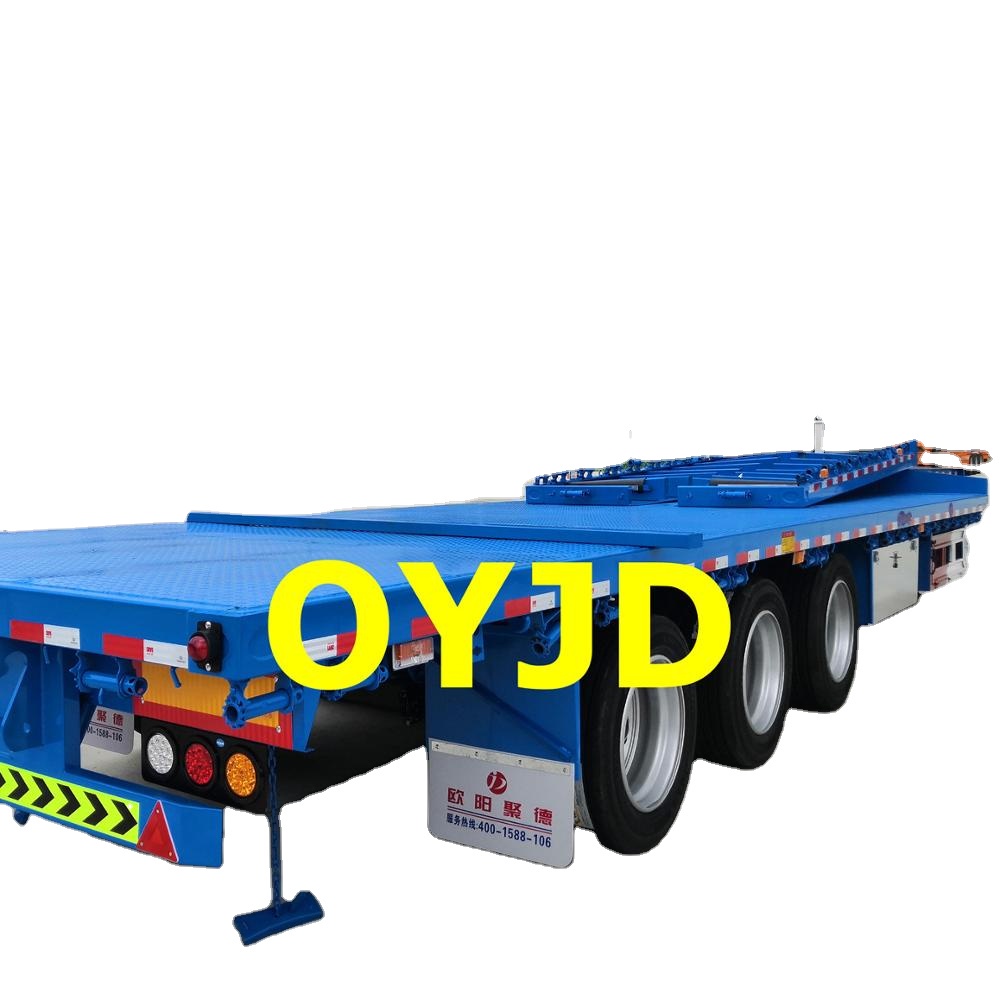 new arrival low flatbed truck trailer with 12 twist lock use 40ft ...