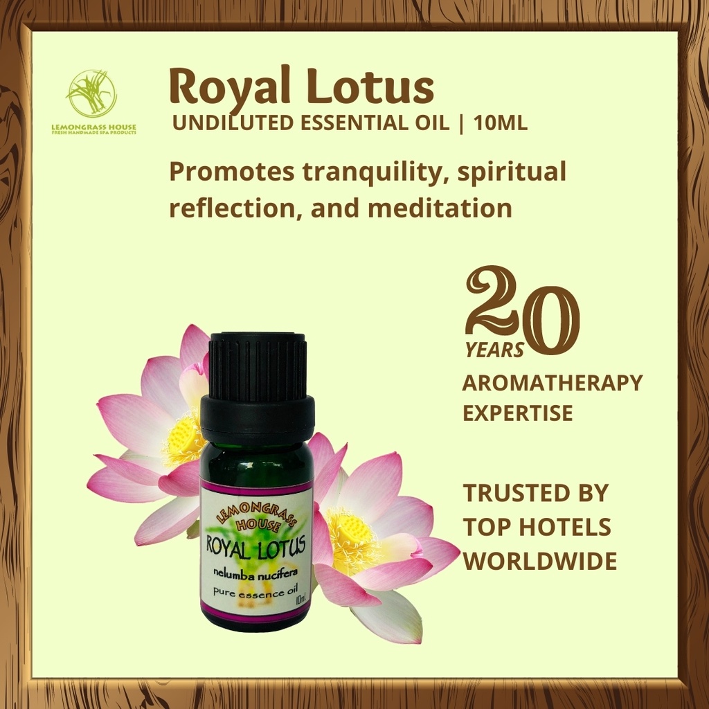 Lemongrass House Royal Lotus Pure Essential Oil 100 Pure Therapeutic Grade 10ml | Shopee Philippines