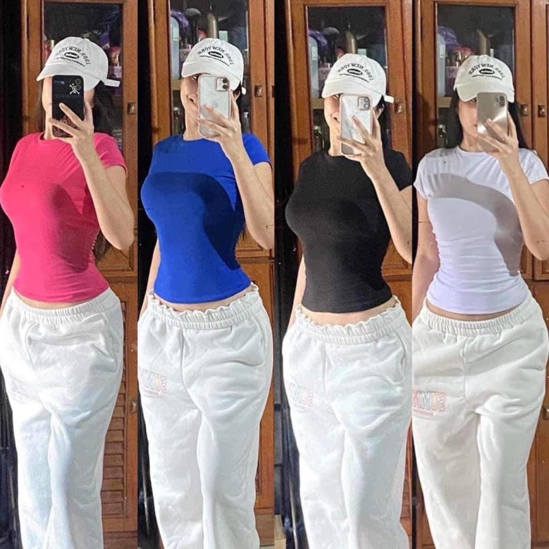 Basic Full Lenght Body Hugging Top (Double Lining) Assorted Patches ...