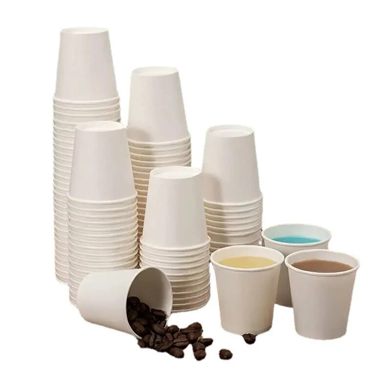 50/100/200PCS Disposable Mini Paper Cup Snack Beverage Coffee Mouthwash ...