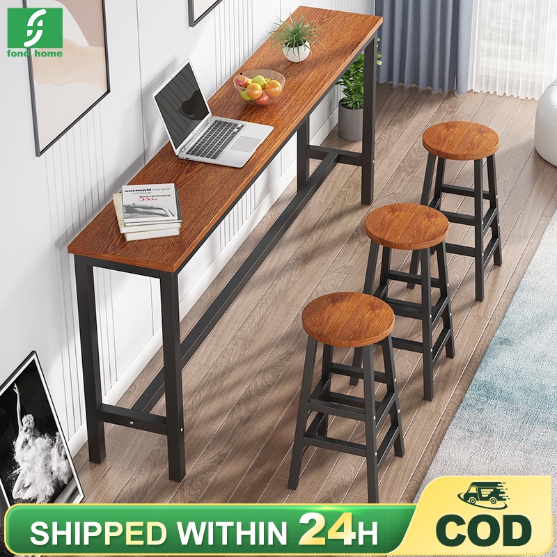 160180cm Long Bar Table High Bar Stool Dining Table Simple Bar Table ...