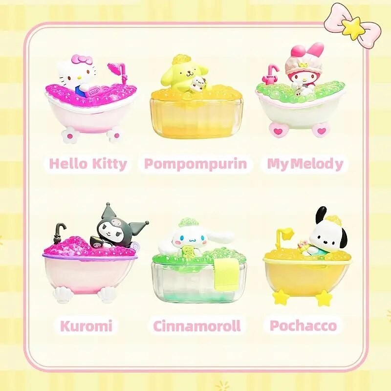 Kawaii Sanrio bath series blind box Kuromi My melody Pochacco anime ...