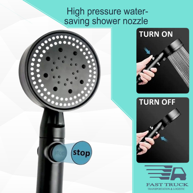 High Pressure Water Saving Shower Head One Key Switch 5 Mode/C05037 ...