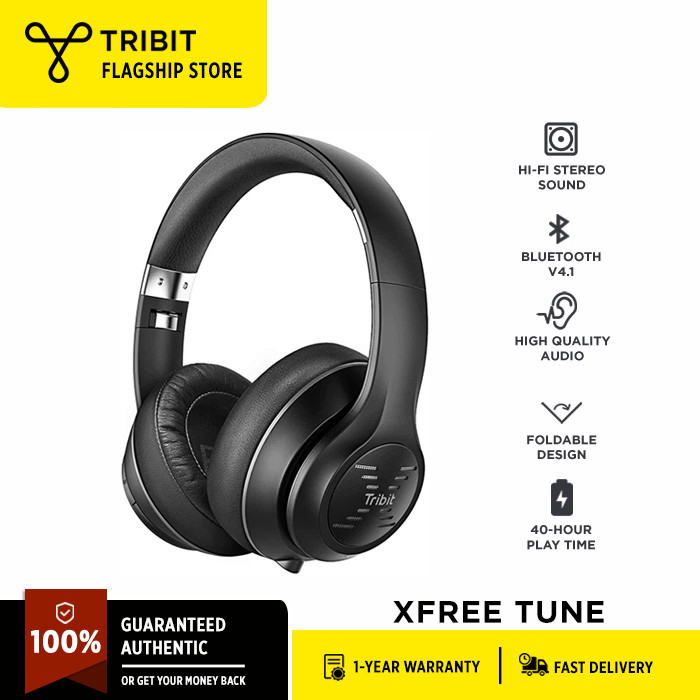 Tribit Xfree Tune Bluetooth Headphones, 40h Playtime Headphones Over ...