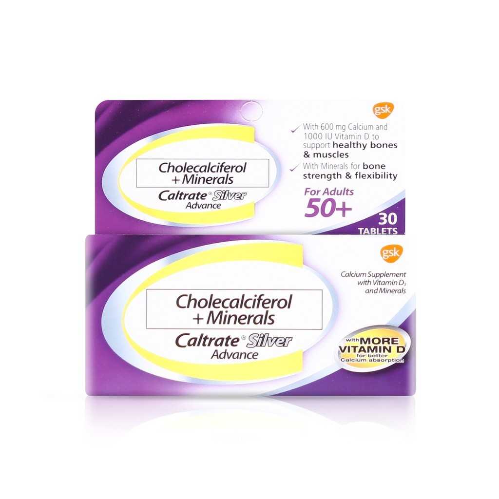 Caltrate Silver Advance Cholecalciferol + Minerals 30s x3 | Shopee ...