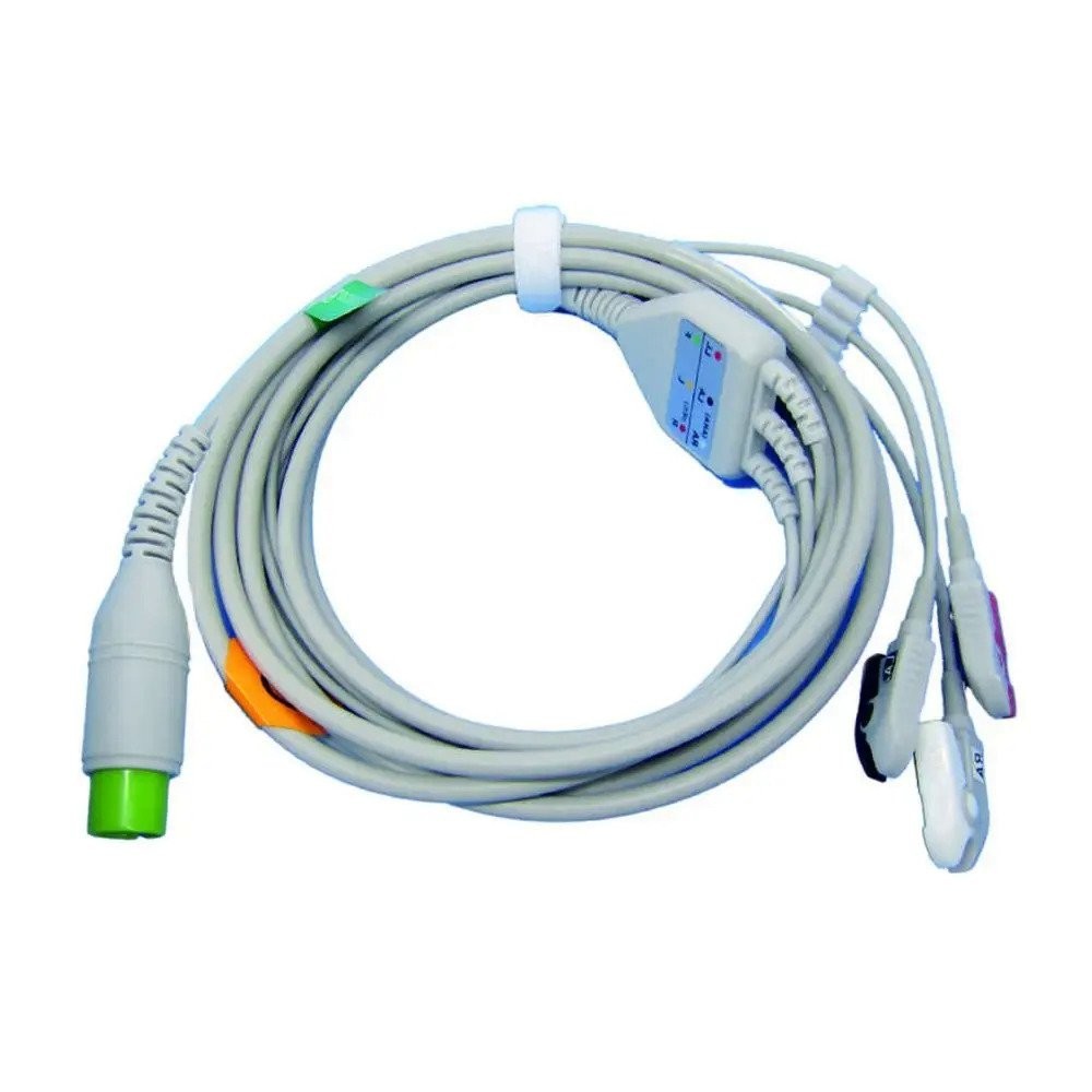 Newly launched One-Piece Ecg Cable Ekg Cable Aha 3leads 5leads Snap ...