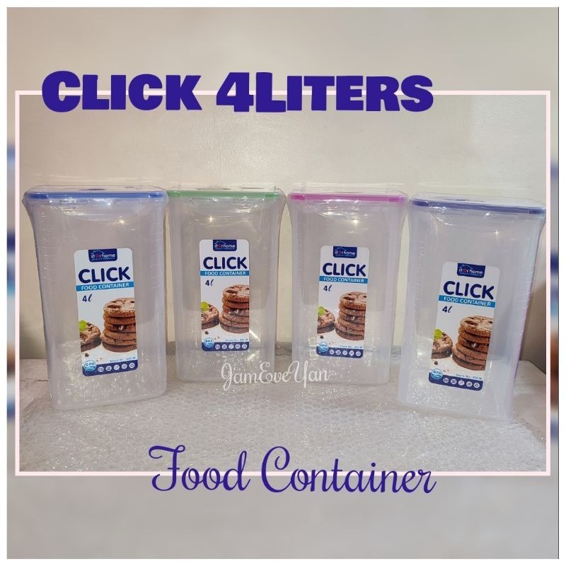 JCK2 CLICK Food Container 4Liters Airtight (Food Storage) | Shopee ...