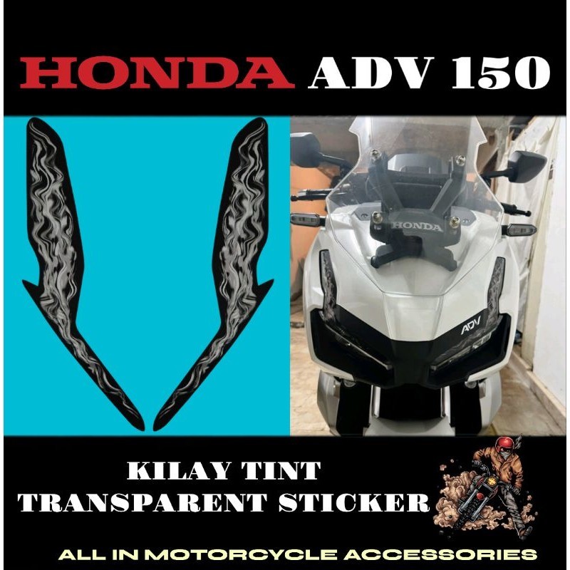 Honda ADV 150 and 160 Kilay Tint Liquify Design Transparent Sticker ...