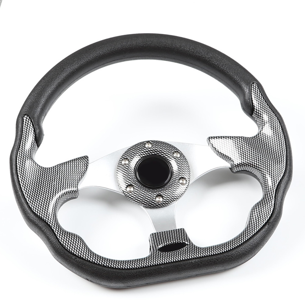 Universal 13inch PU Aluminum Frame Sports car racing steering wheel ...