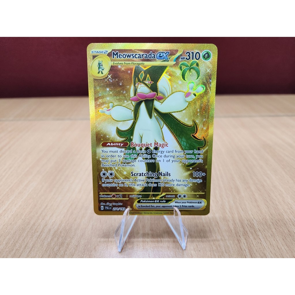 Meowscarada Gold Hyper Rare - 271/193 - Scarlet and Violet - Pokemon ...
