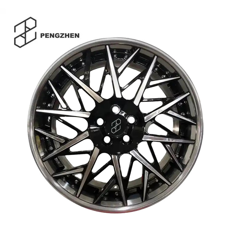 Pengzhen Black Finish Concave 5x120 20 24 inch Deep Lip Car Rims ...