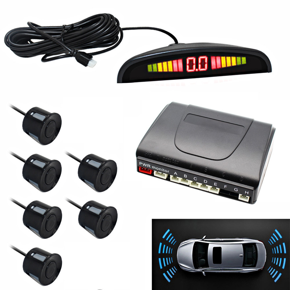 China Car parking sensor with color digital LED display 4 sensors ...