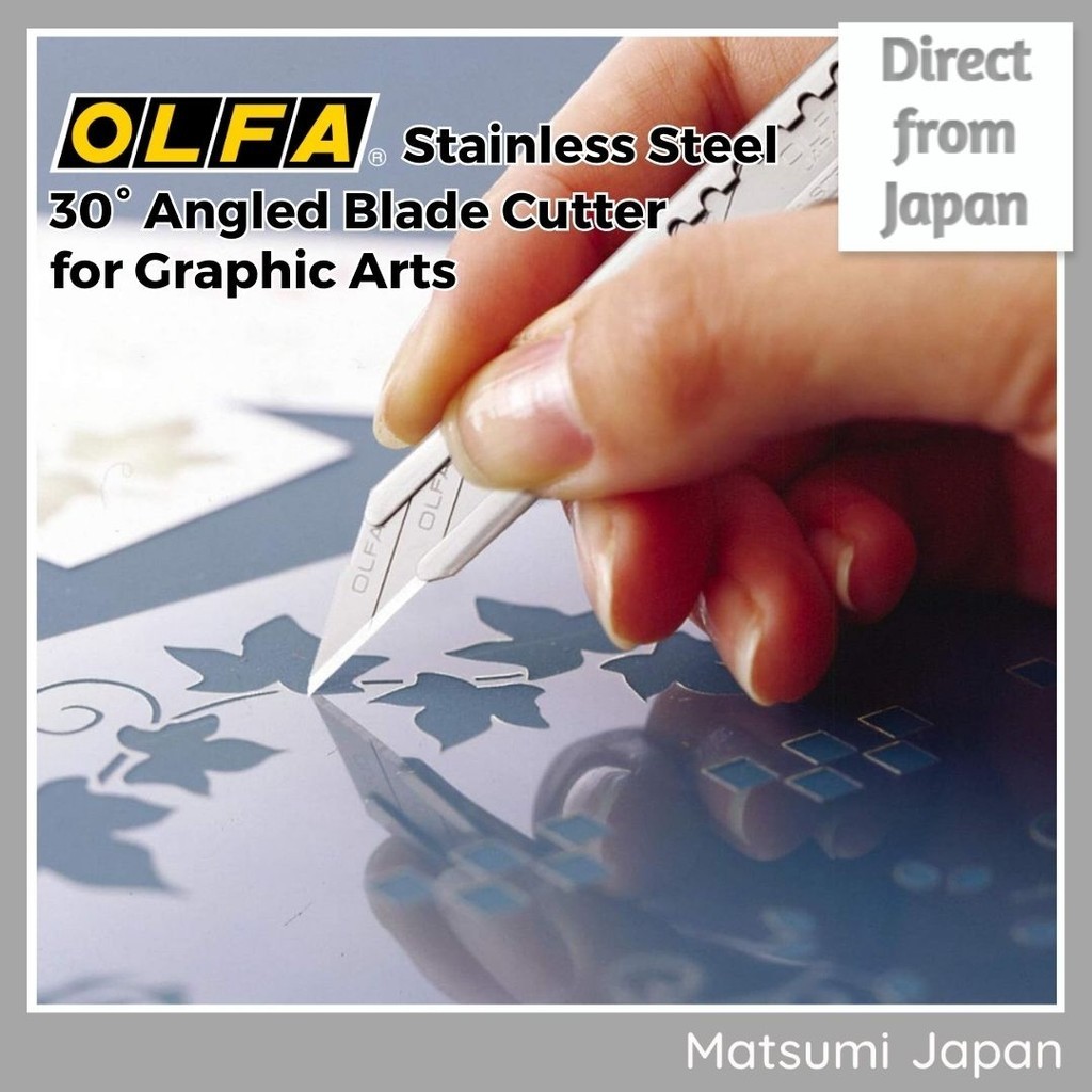 OLFA Stainless Steel 30° Angled Blade Cutter for Graphic Arts (SAC-1 ...