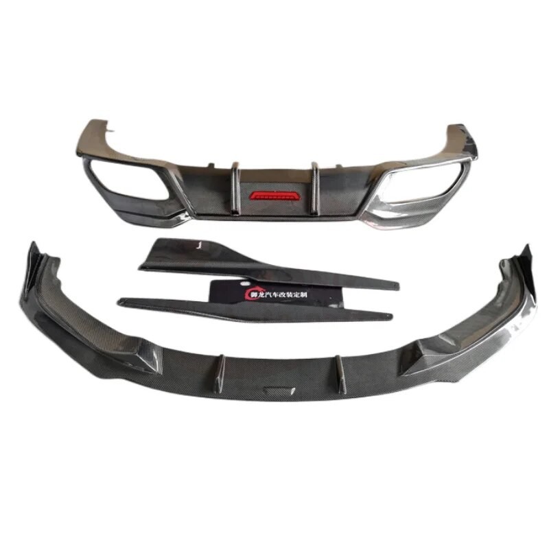 ⓛCarbon Fiber Body Kit Front Bumper lip side Skirt Rear diffuser for 8 ...