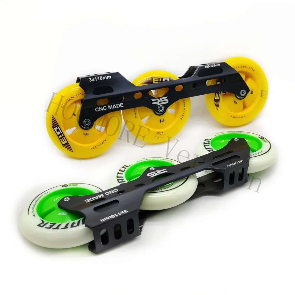 ⋌3X110mm Inline Speed Skate Frame, 3 wheels 110mm Skates Wheel Base ...