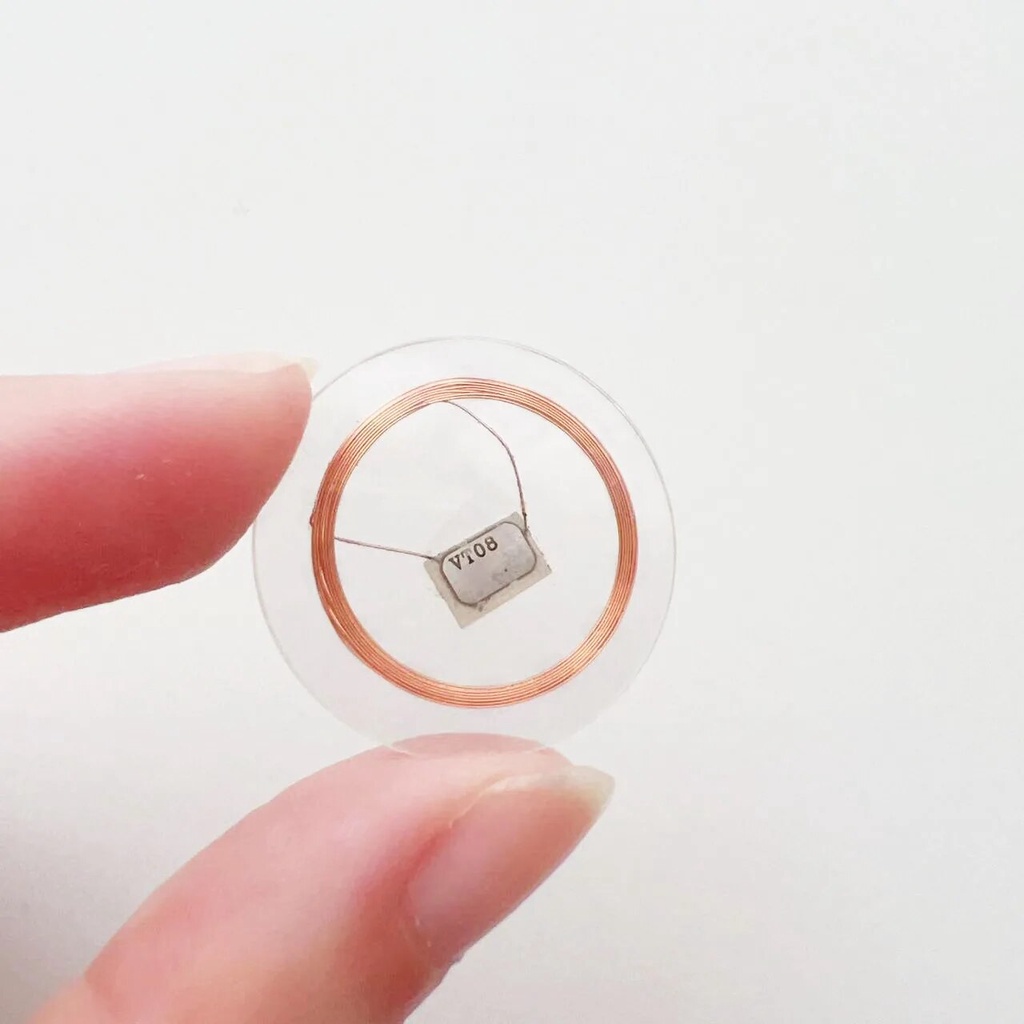 유100pcs 25mm Dia. Transparent NFC Disc Tags Clear RFID Tag Tokens with ...