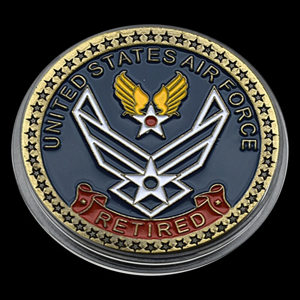 US Air Force Commemorative Medal Retired Soldier Bronze Coins with ...