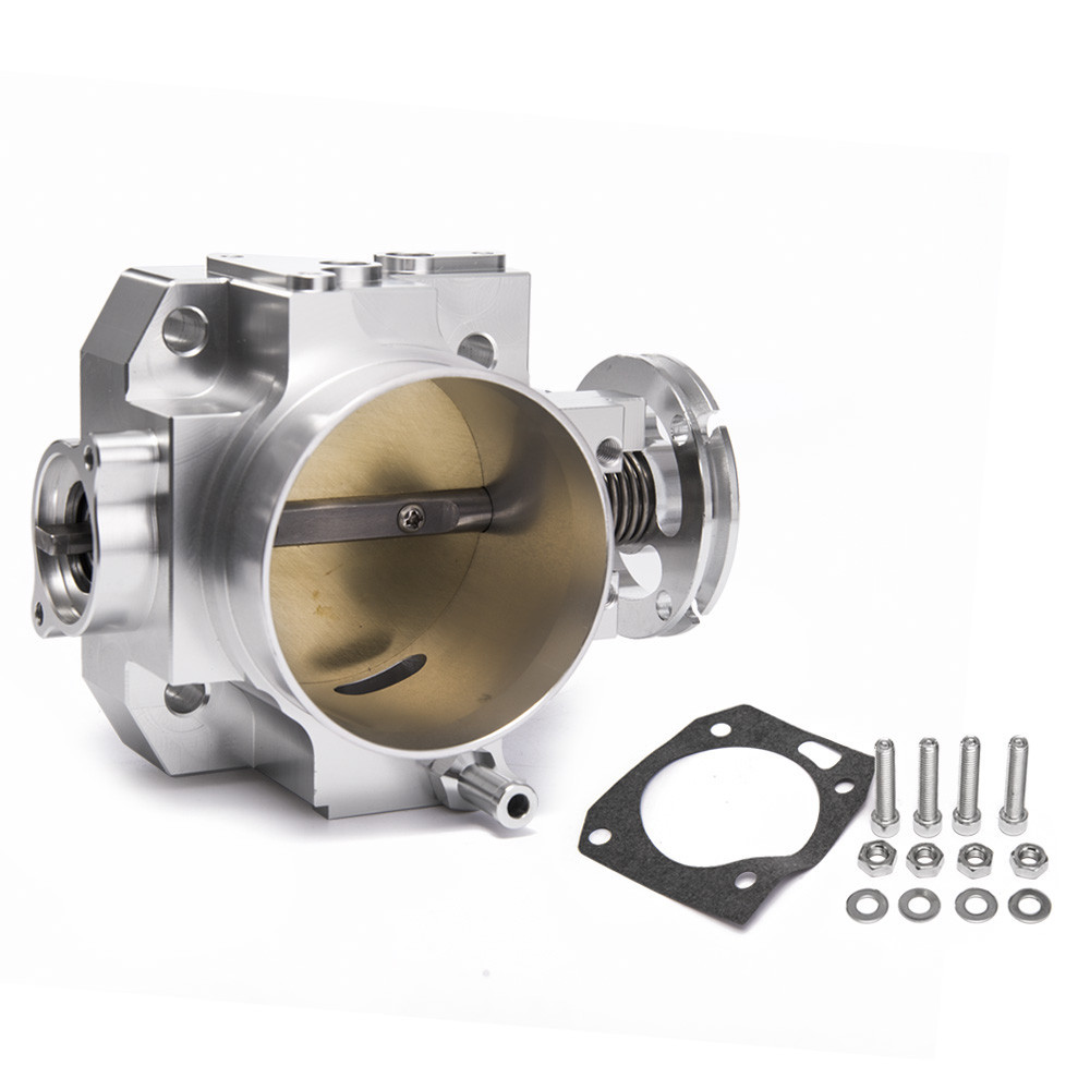 ADDCO - High Flow Aluminum Silver Intake Manifold 70mm Throttle Body ...
