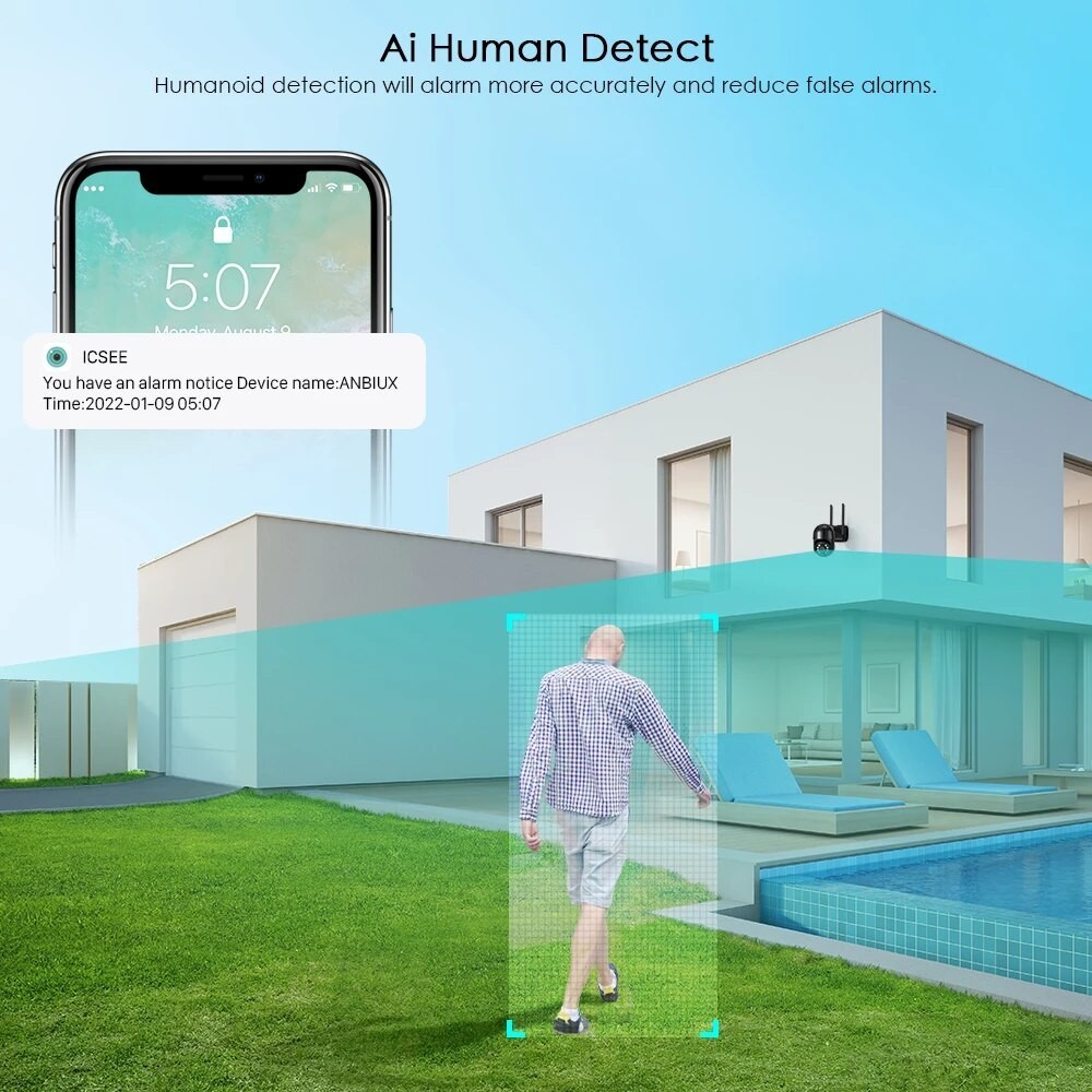 2024.seckill PTZ 2MP Security Waterproof Human WiFi Tracking Ai HD ...