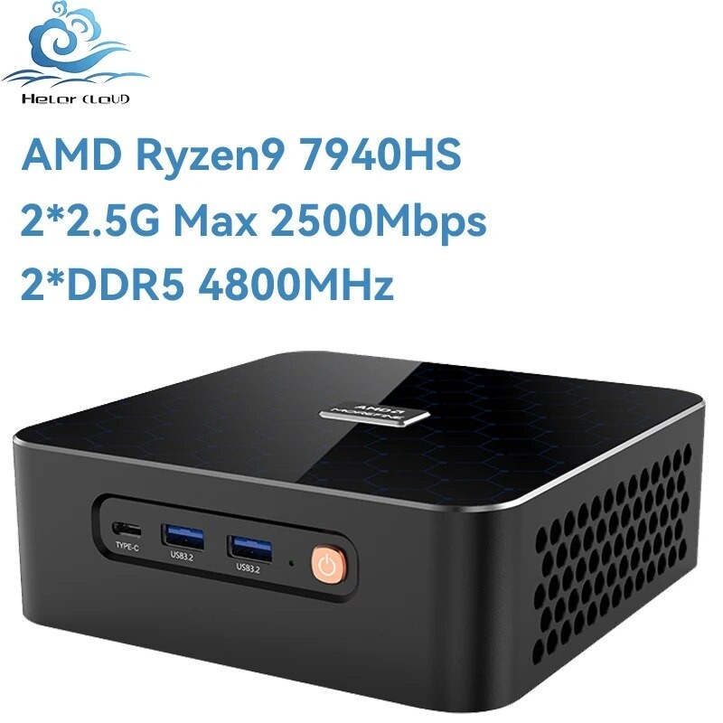 Helorpc Gaming Mini PC AMD Ryzen9 7940HS 16G DDR5 512G M2 NVME Support ...
