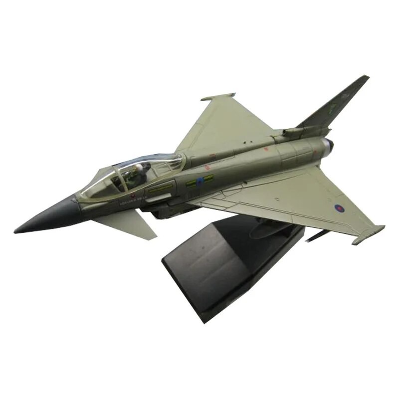66R 1/100 Scale European Typhoon Fighter EF-2000 Alloy Simulation ...