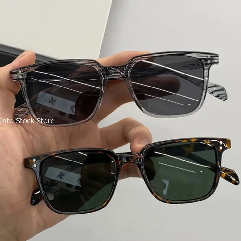 2024 Fashion Square Driver Sunglasses Men Vintage Shades Male Sun