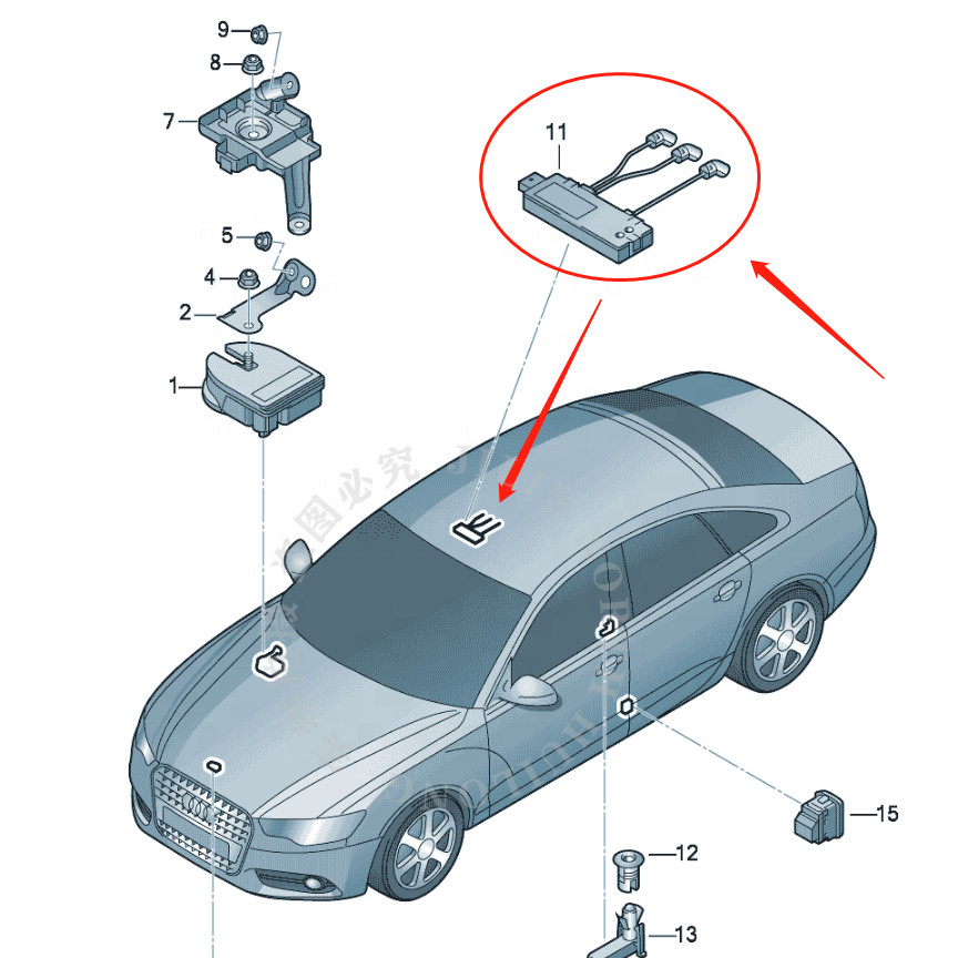 For Audi A6 A7 control unit sensor alarm system ultrasonic alarm ...