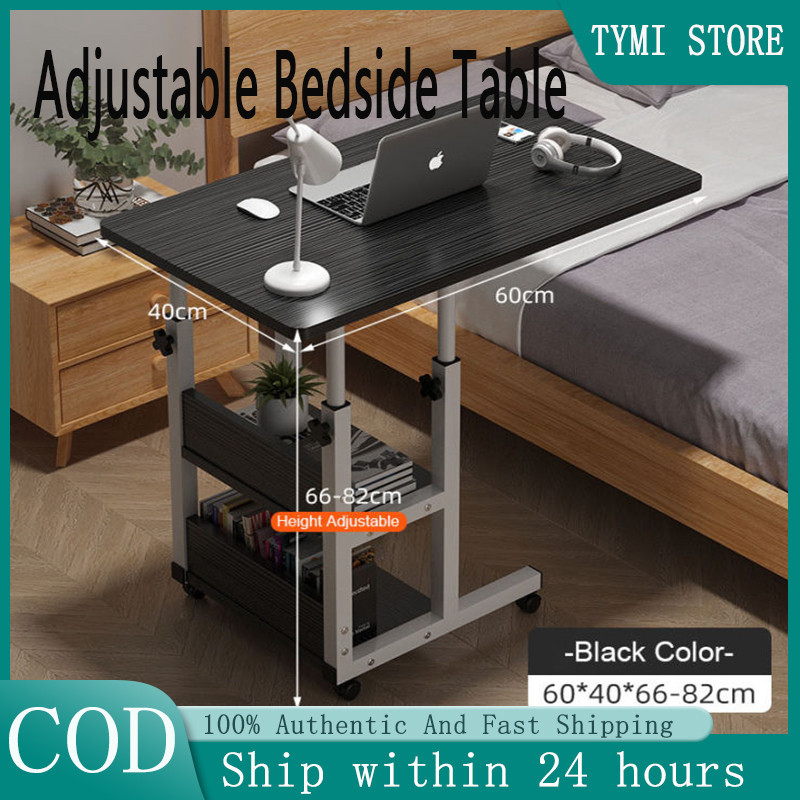 Portable Bedside Table Laptop Desk For Bed Adjustable Movable With ...