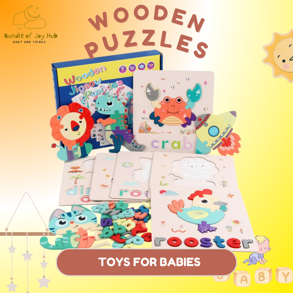 Bundle of Joy Hub English letter recognition wooden puzzles wooden ...