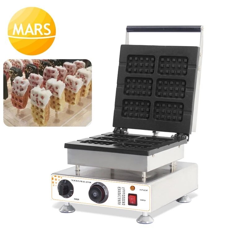 220v/110v Electric Waffle Maker Stainless Steel Belgian Waffles on a ...
