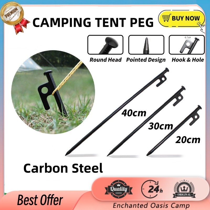 20/30/40cm Camping Tent Nail Peg Steel Tent Pegs Tent Accessories ...