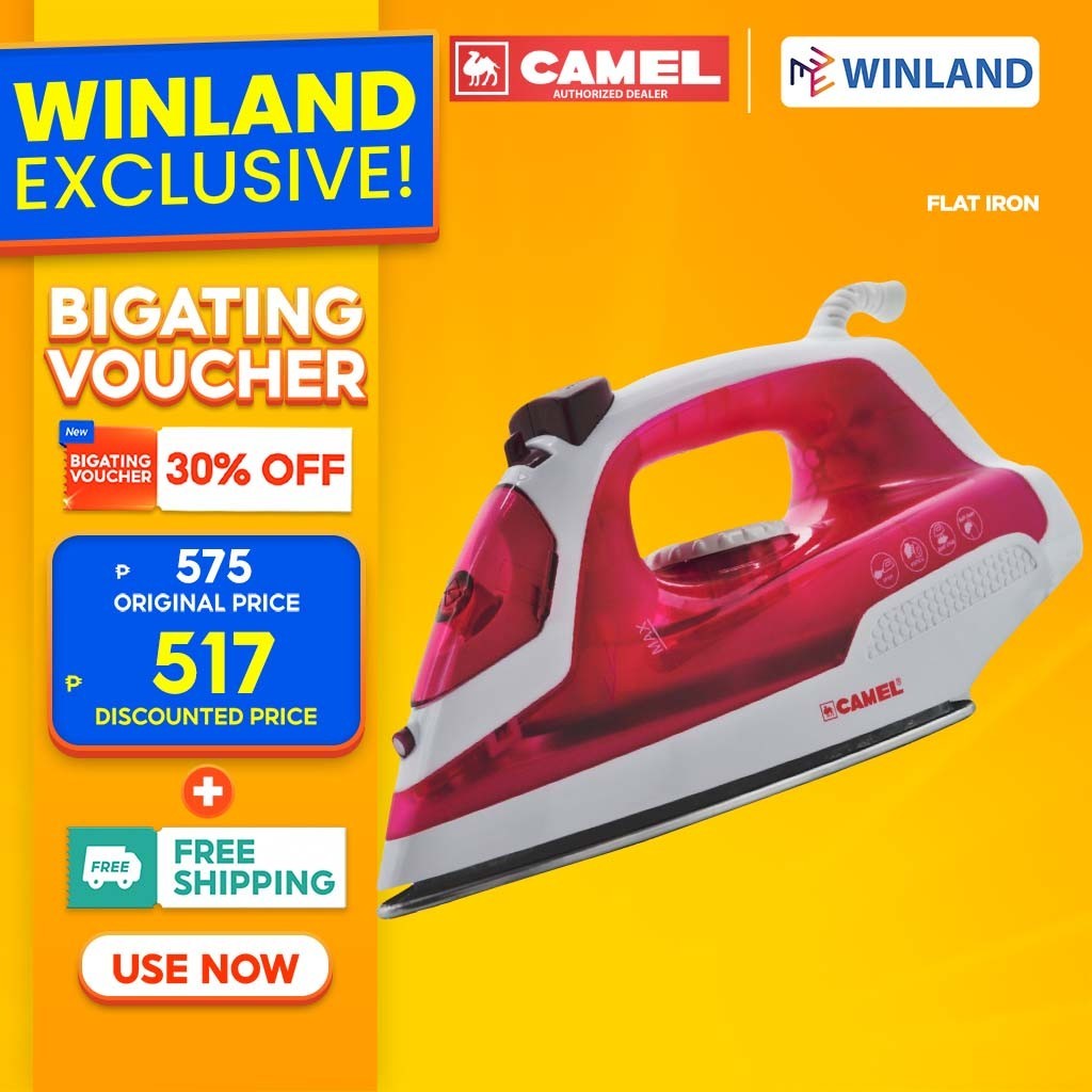 Camel Appliances by Winland Flat Iron Steam Iron for Clothes with ...