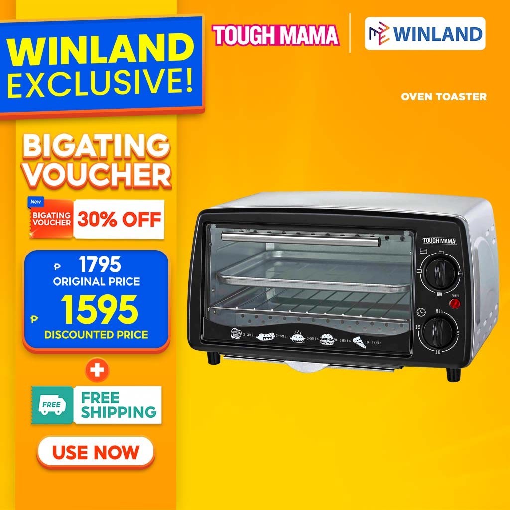 Tough Mama by Winland 9Liters Oven Toaster (Black) NTMOT-9SS | Shopee ...