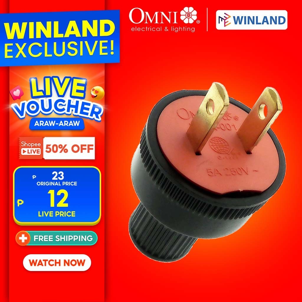 Omni by Winland Heavy Duty Regular Rubber Plug 5A/250v~ WRR-001 ...