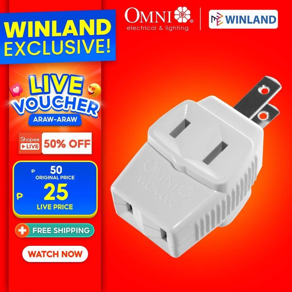 Omni by Winland Triple Cube Adapter Adaptor 6A 250V WCA-003 | Shopee ...