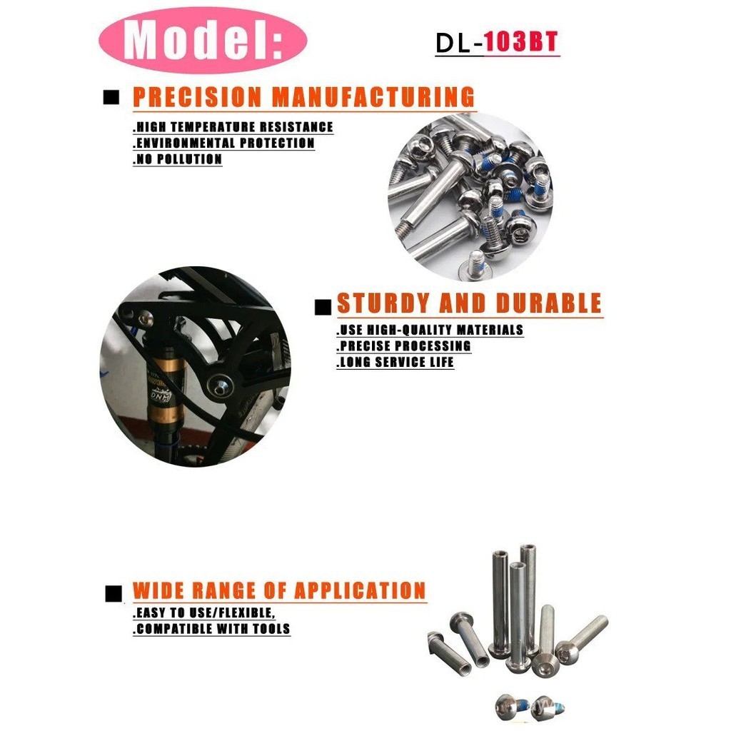 M6 &Φ8*17 23 29 33 38 45 50 62 75 86MM Scooters Roller Skates Cycle ...