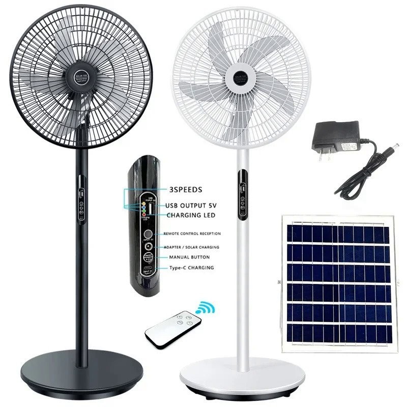 Y3D4 Solar Electric Fan 12v Dc Home Appliances Solar Rechargeable Fans ...