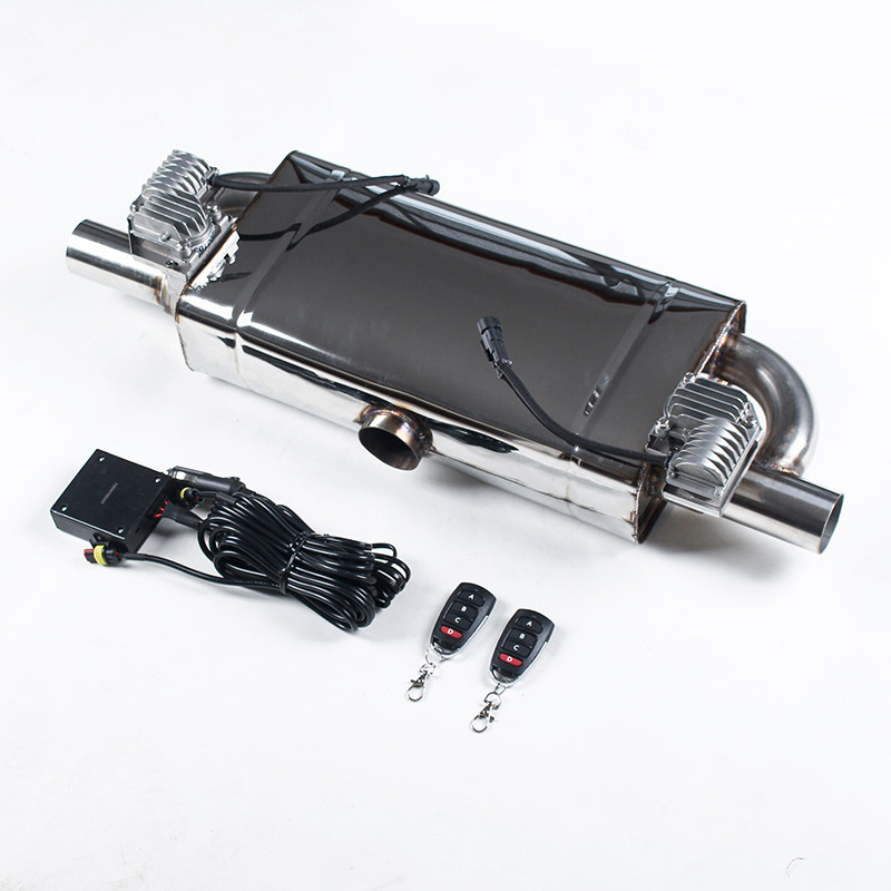 Performance twin electric valves exhaust valvetronic muffler with ...