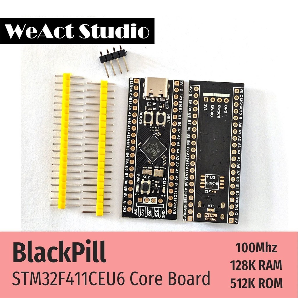WeAct BlackPill STM32F411CEU6 STM32F4 STM32 Core Board Learning Board Development Micropython ...