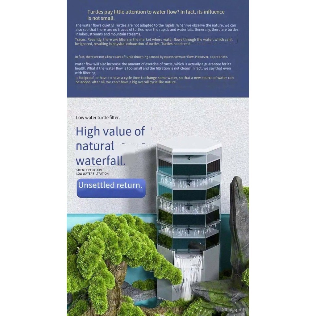 Turtle tank filter fecal suction pump low suction pump waterfall ...