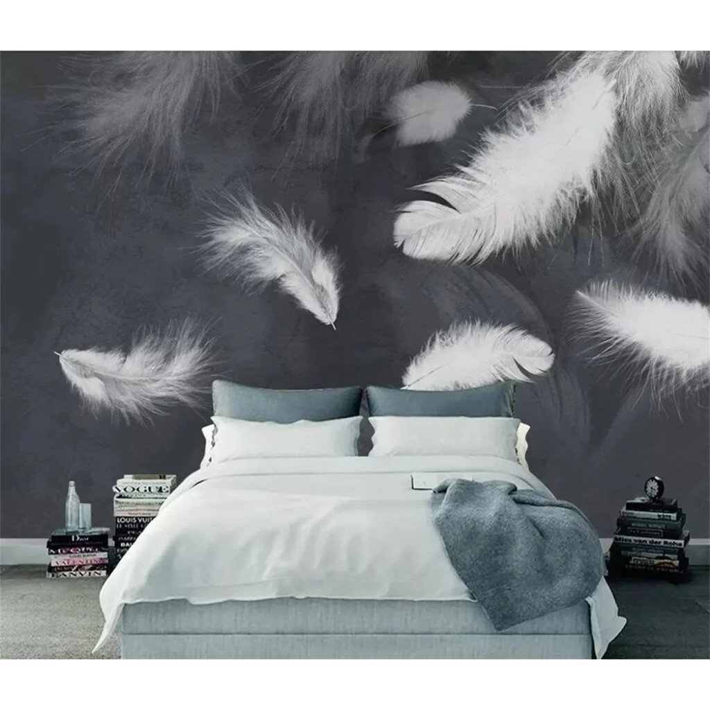 high quality wallpaper mural white Modern de pure paper papel 3D photo ...