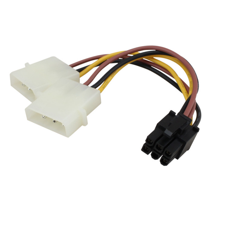 4Pin Molex Male connector to 2 Female y Splitter Molex power extension ...